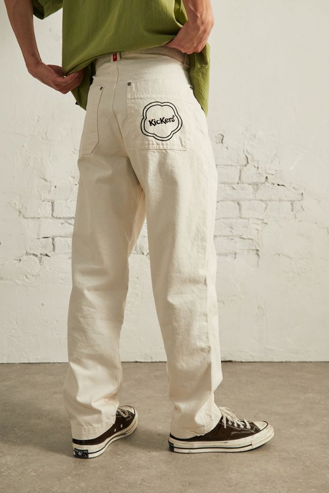 Kickers UO Exclusive Ecru Straight Leg Jeans | Urban Outfitters UK