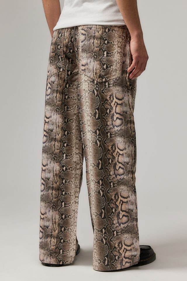 Jaded London Snake Print Jeans | Urban Outfitters UK
