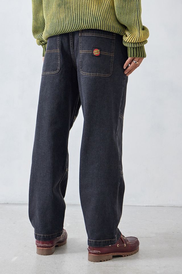 Santa Cruz Washed Black Classic Label Big Pant Jeans | Urban Outfitters UK