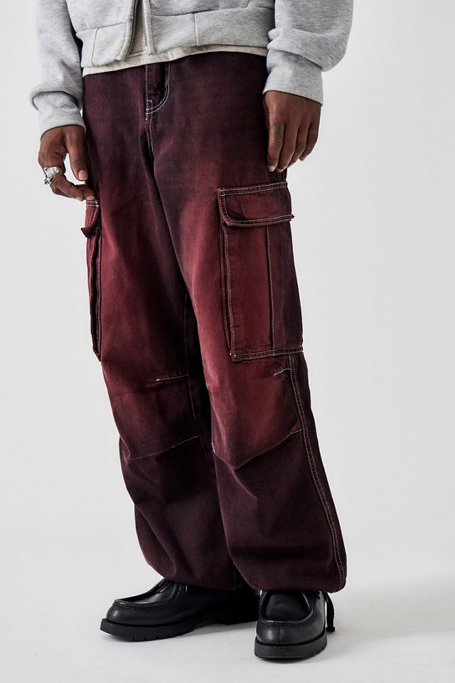 BDG Fixed Waist Red Tint Cargo Jeans | Urban Outfitters UK