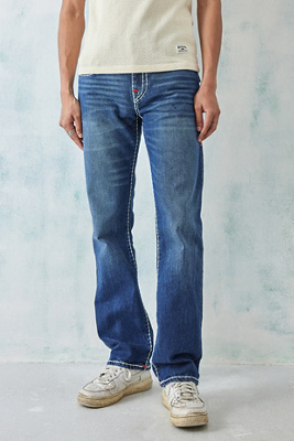 True Religion Contrast Stitch Ricky Relaxed Jeans | Urban Outfitters UK