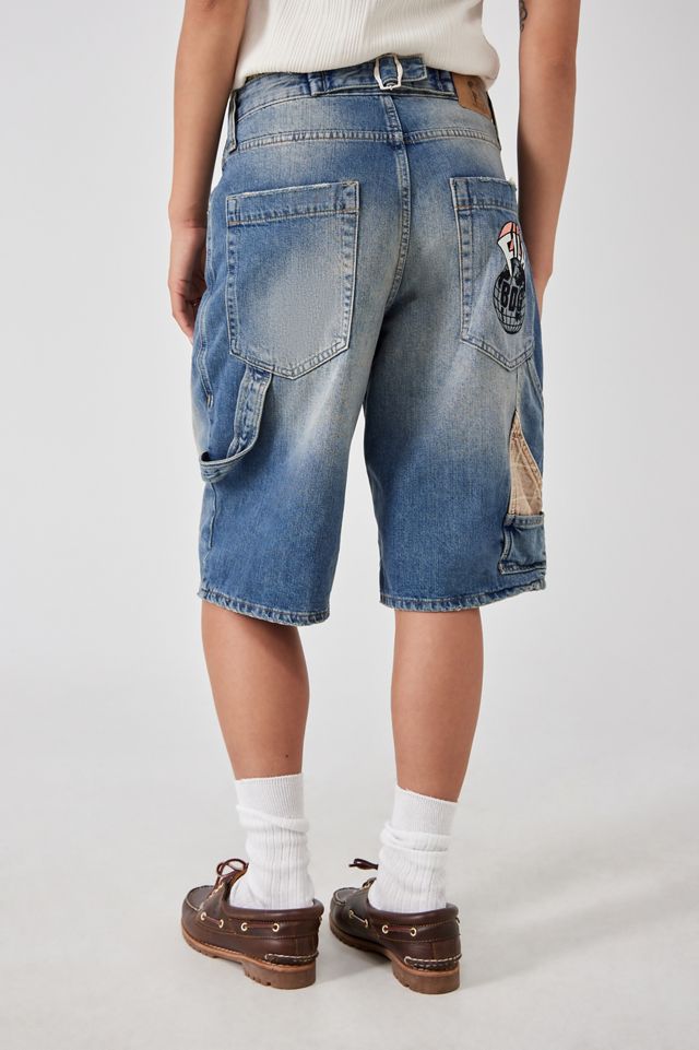 Fila x BDG Mid Wash Denim Shorts | Urban Outfitters UK