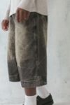Jaded London Black Creased Acid-Wash Jorts | Urban Outfitters UK