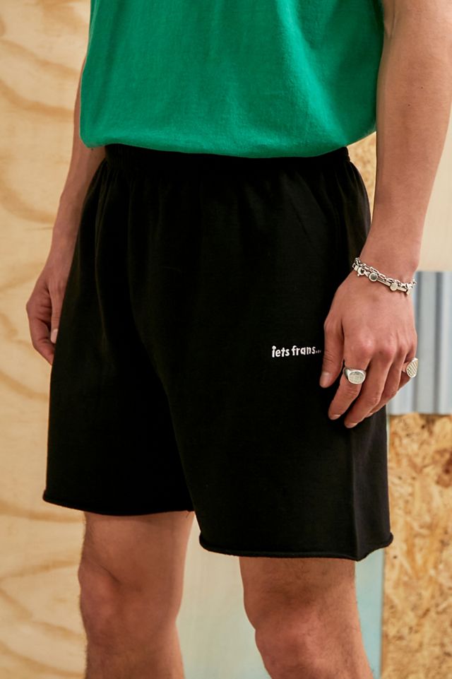 iets frans... Solid Black Cut-Off Jogger Shorts | Urban Outfitters UK