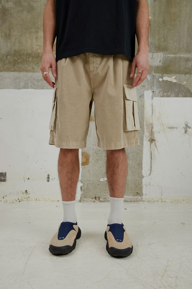Temp Collective Sand Ripstop & Corduroy Longline Shorts | Urban ...