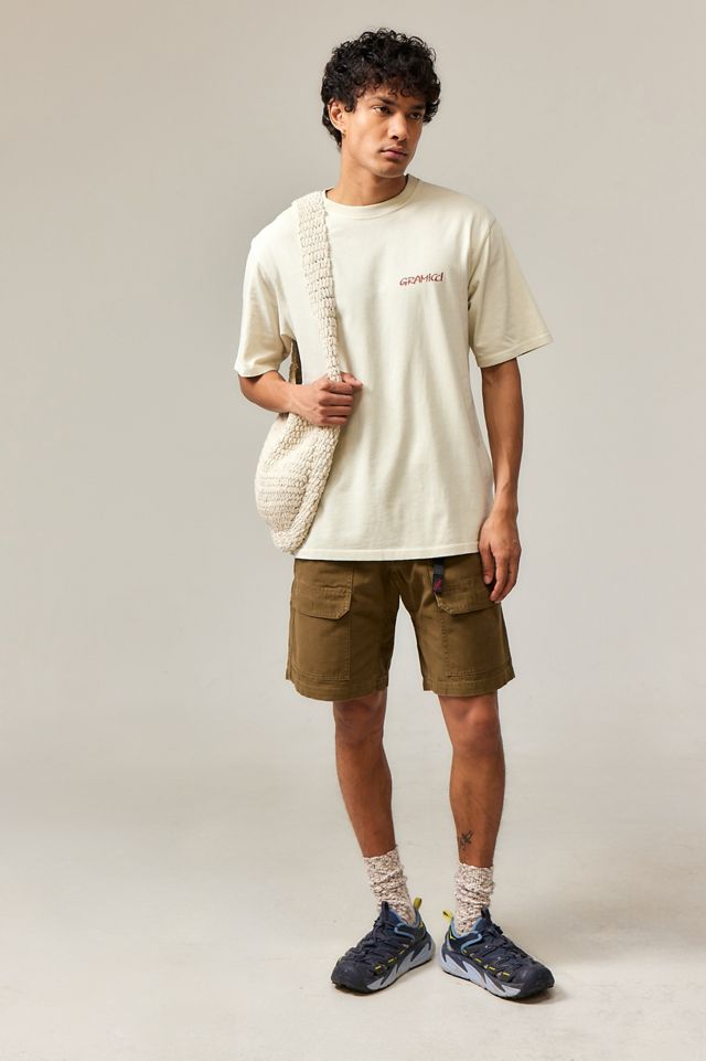 Gramicci Dusted Olive Canvas EQT Shorts | Urban Outfitters UK
