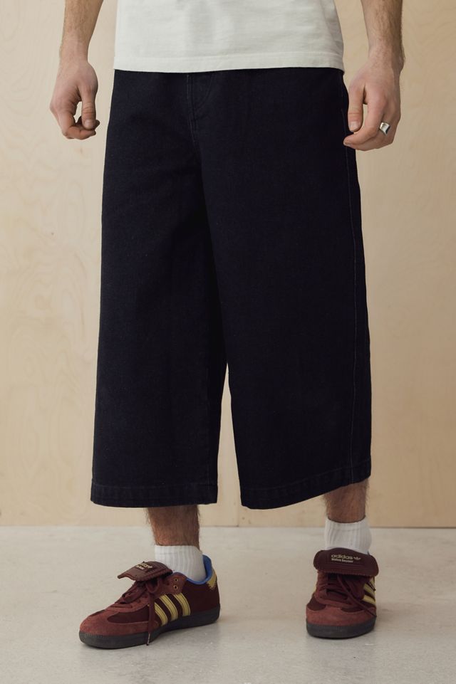 Raised On Denim Black Basketball Cropped Jeans | Urban Outfitters UK
