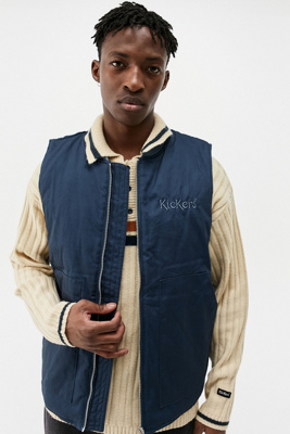 Kickers UO Exclusive Blue Gilet | Urban Outfitters UK