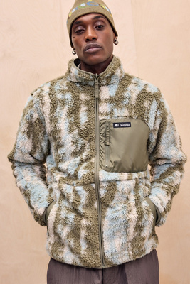 Columbia Stone Green Reversible Fleece Jacket | Urban Outfitters UK