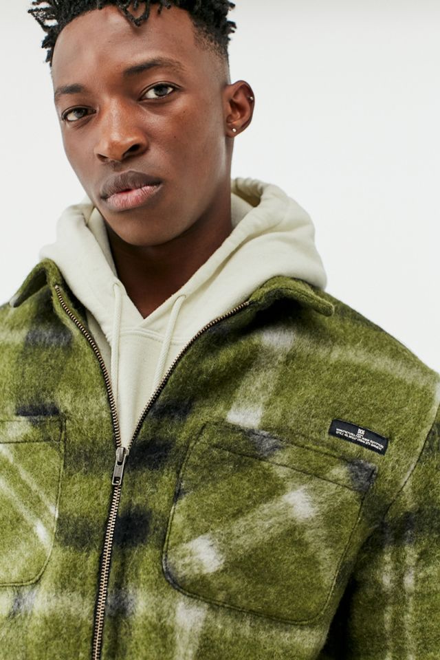 BDG Green Check Zip-Through Shacket | Urban Outfitters UK
