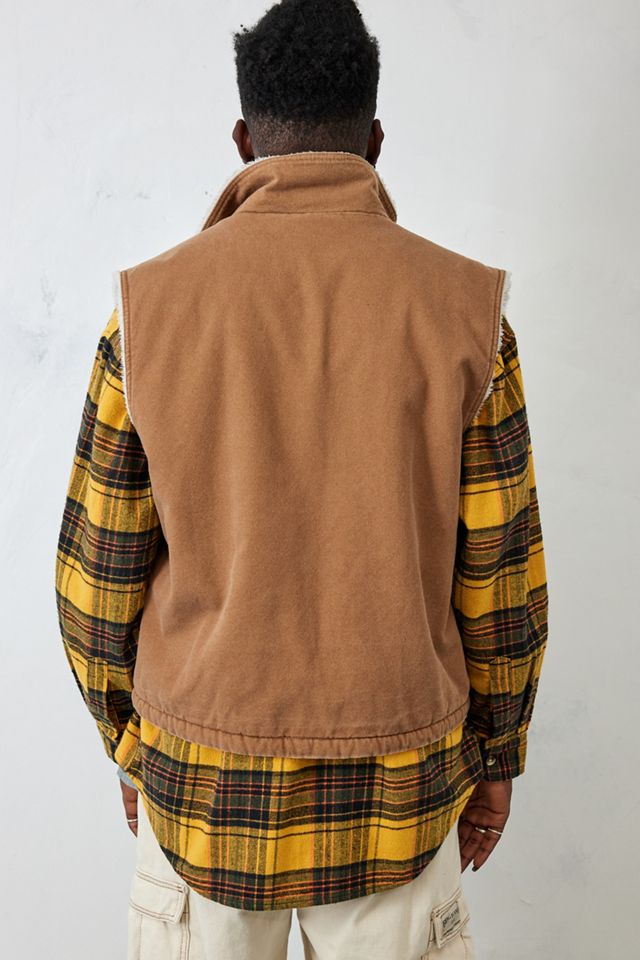 BDG - Gilet en toile brodée Camel | Urban Outfitters FR