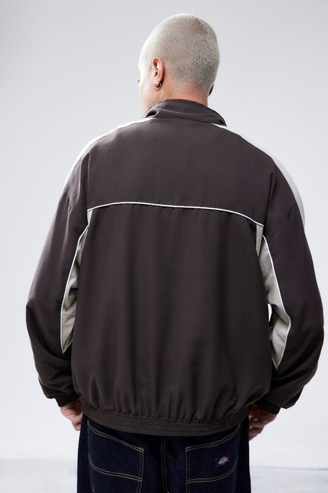 iets frans... Brown Mesh Panel Track Jacket | Urban Outfitters UK
