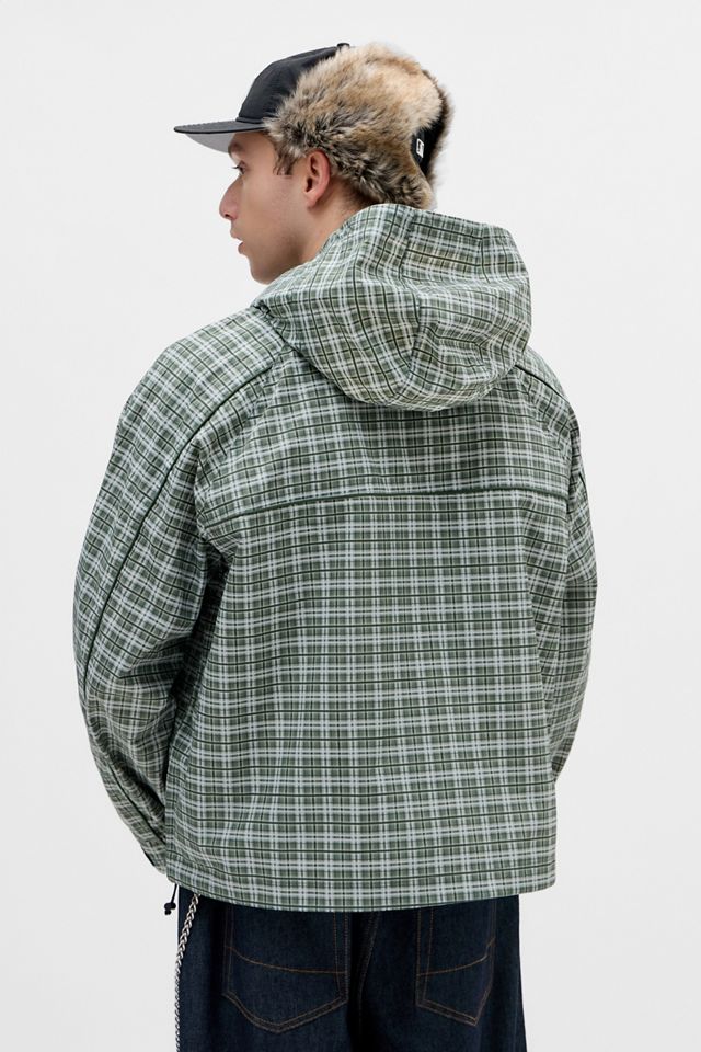 iets frans... Green Check Waterproof Miller Jacket | Urban Outfitters UK