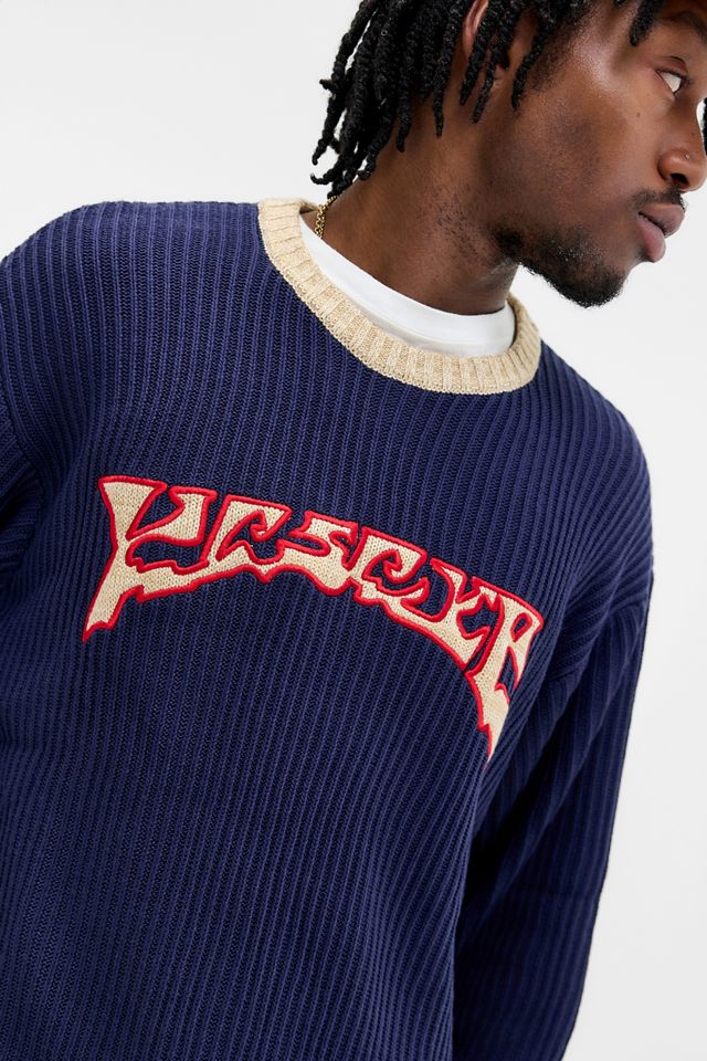 Maglione in maglia con applicazione logo YESEYESEE Navy | Urban ...