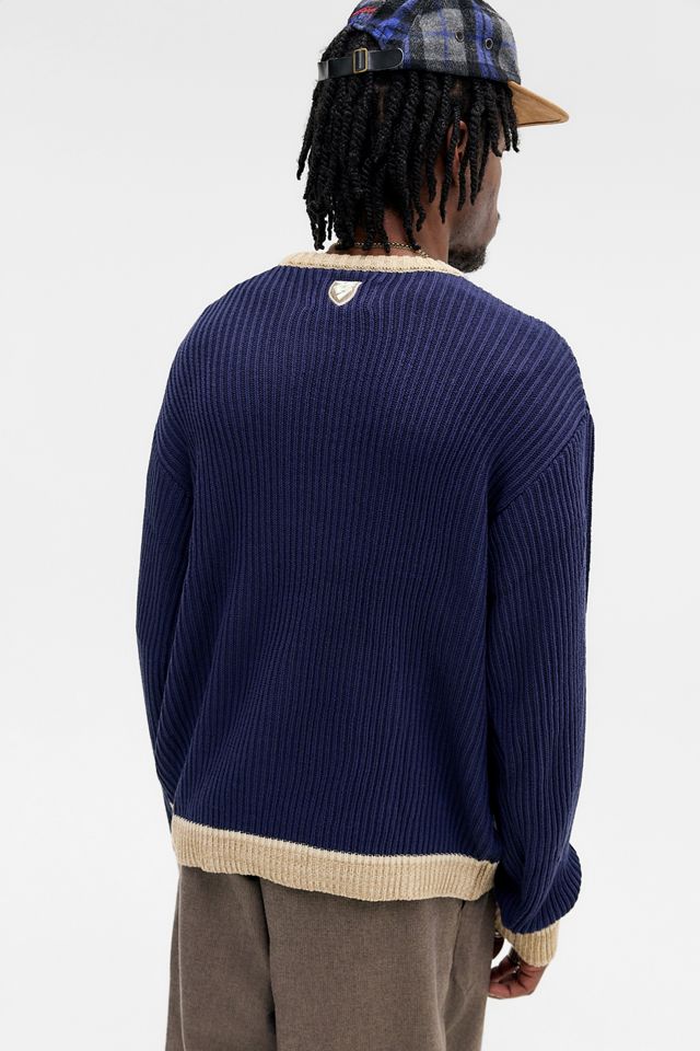 Maglione in maglia con applicazione logo YESEYESEE Navy | Urban ...