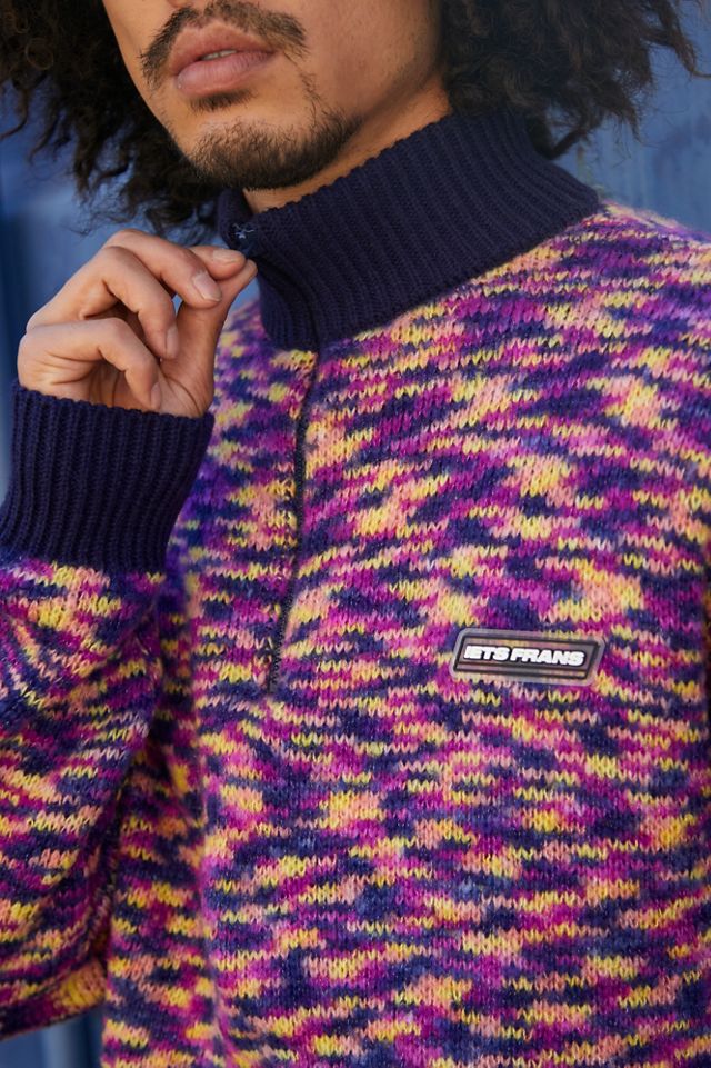 Iets Frans Space Dye Mock Neck Jumper Urban Outfitters Uk