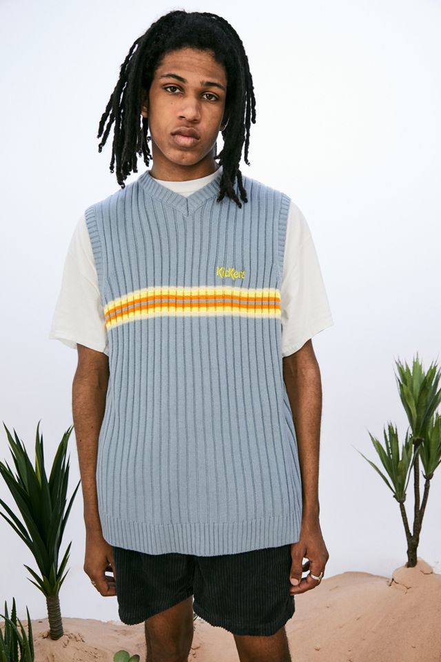 Kickers UO Exclusive Blue Knitted Vest | Urban Outfitters UK