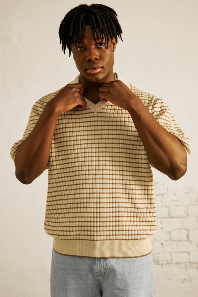 Standard Cloth Ribbed Popover Polo Shirt | Urban Outfitters UK