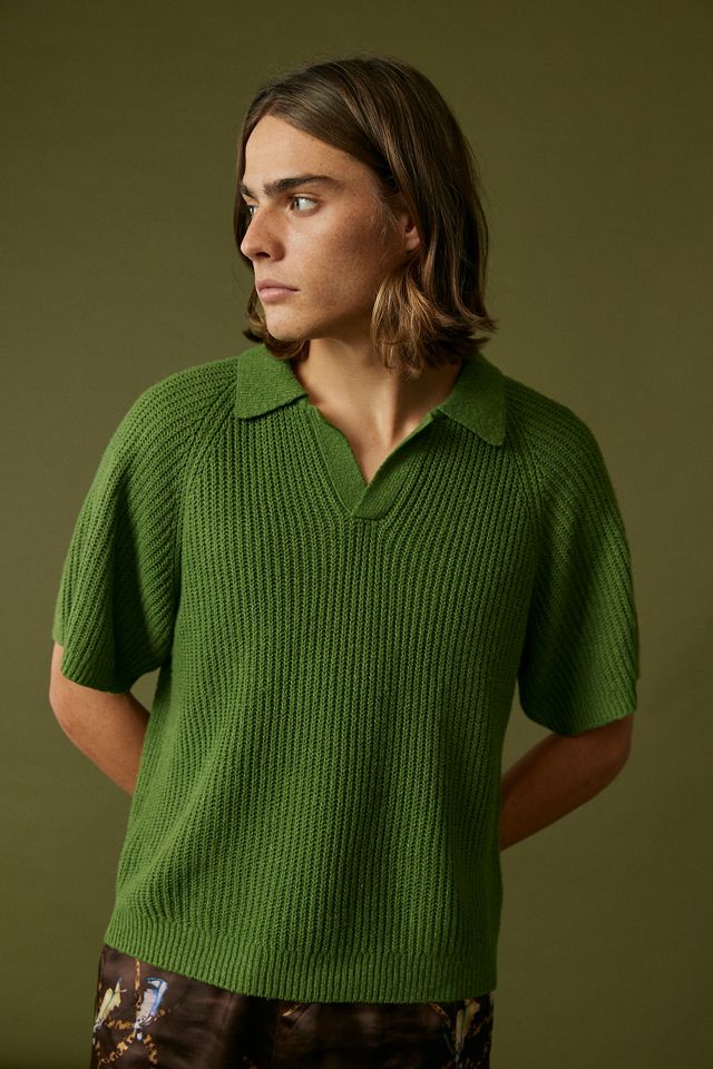 Standard Cloth Green Kirk Polo Jumper | Urban Outfitters UK