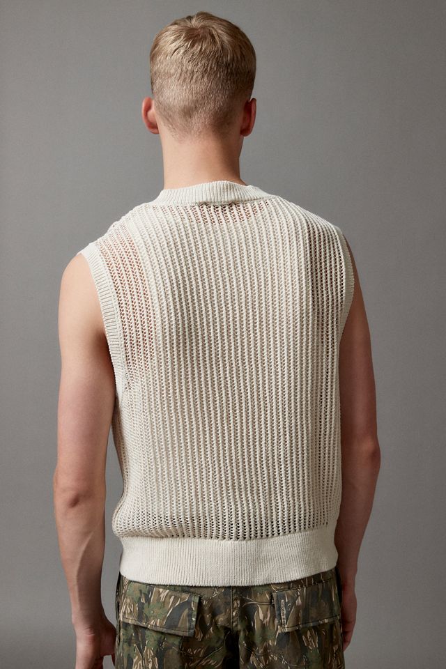 BDG Ecru Beach Knit Vest | Urban Outfitters UK