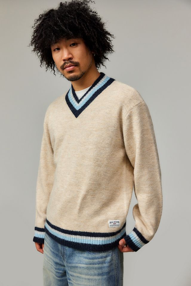 BDG Ecru V-Neck Jumper | Urban Outfitters UK