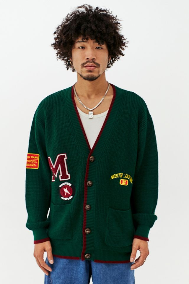 BDG Green Scout Patch Cardigan | Urban Outfitters UK