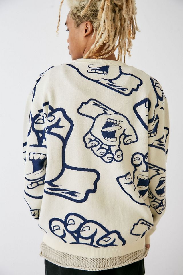 Santa Cruz Ecru Scream Hand Logo Jumper | Urban Outfitters ES