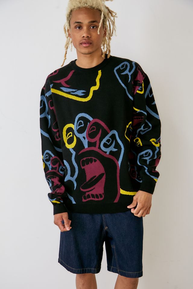 Santa Cruz Black Scream Hand Logo Jumper | Urban Outfitters UK
