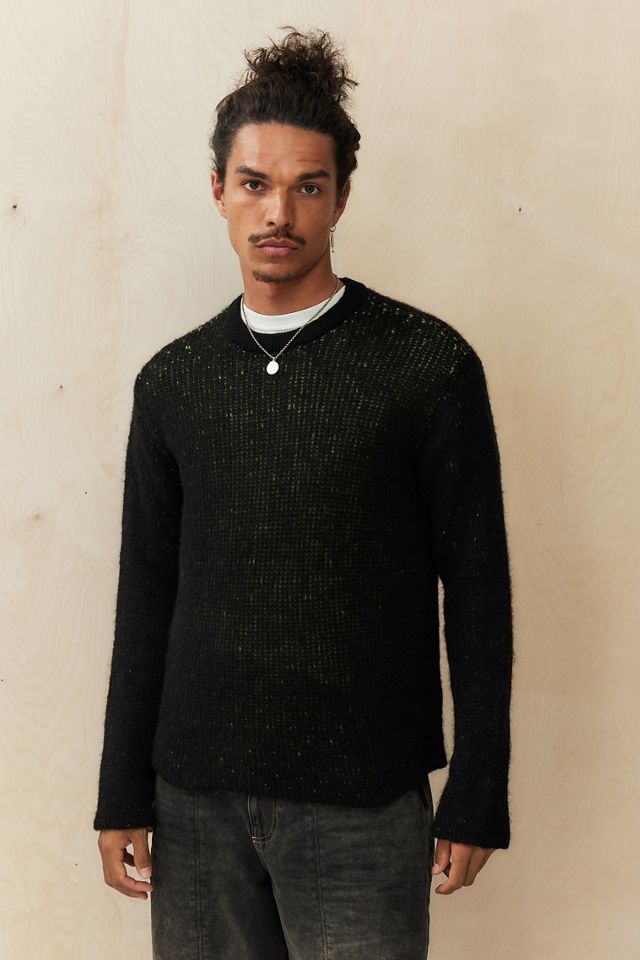 BDG Black & Green Layered Mesh Jumper | Urban Outfitters UK