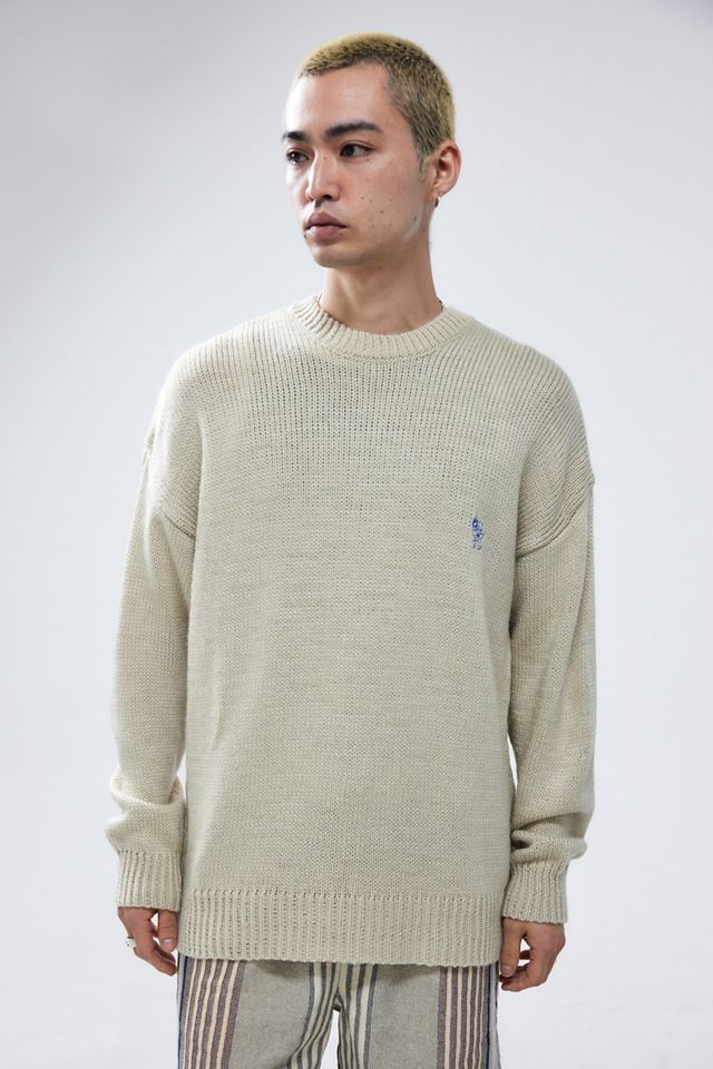 Ayker Ecru Knitted Crew Neck Jumper | Urban Outfitters UK