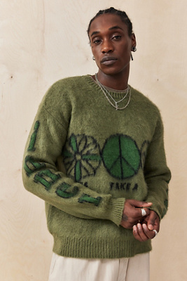 UO Green Peace Knit Jumper | Urban Outfitters UK