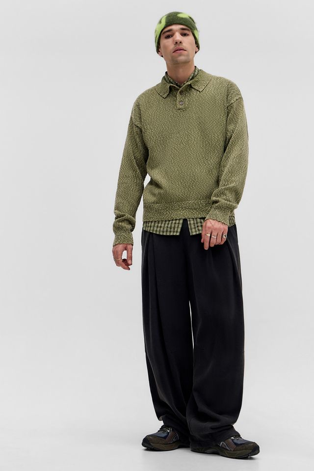 Suéter Polo Verde Texturizado Ayker | Urban Outfitters ES