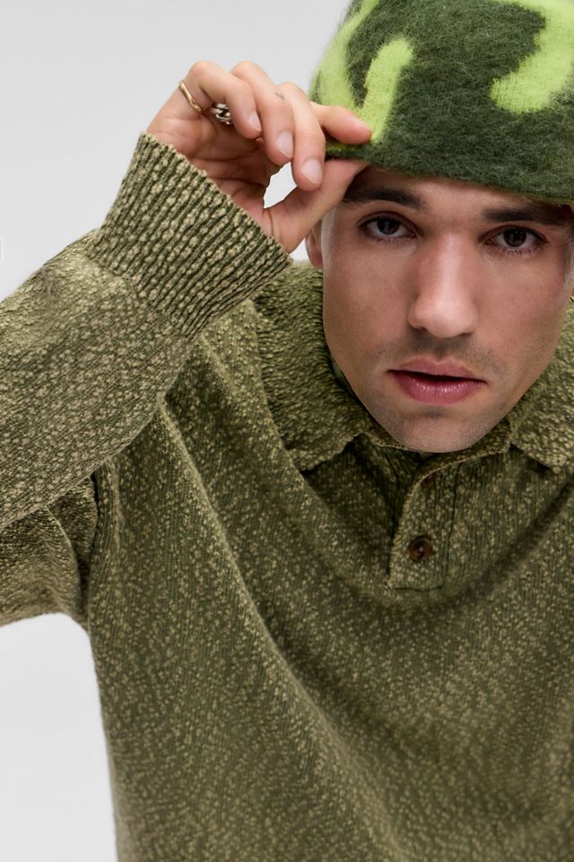 Suéter Polo Verde Texturizado Ayker | Urban Outfitters ES