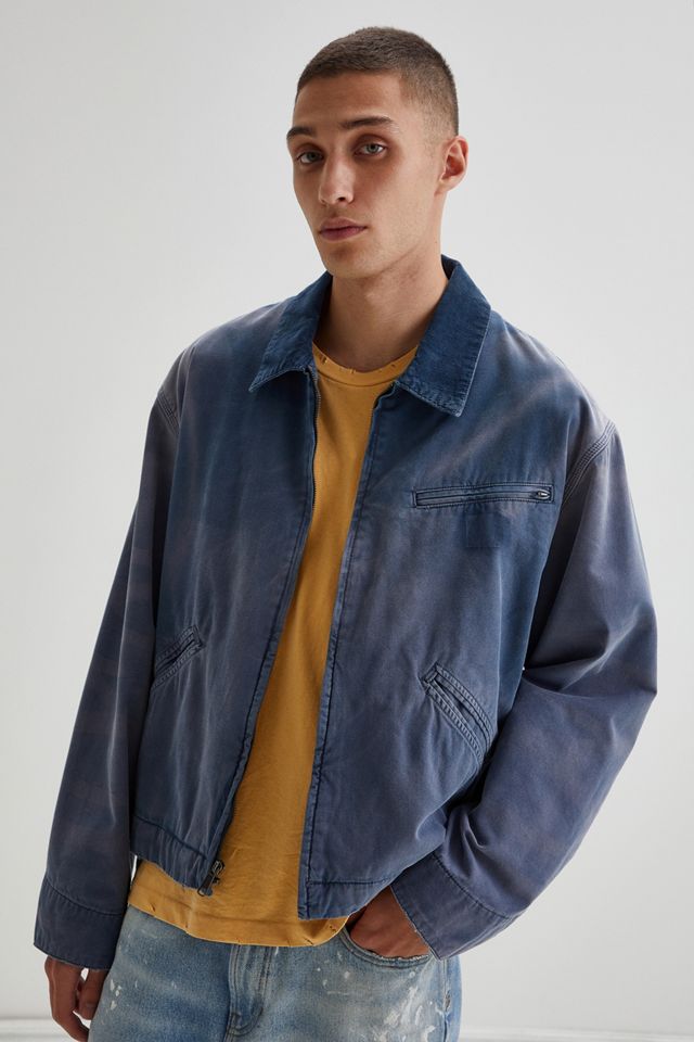 BDG Washed Blue Zip-Through Worker Jacket | Urban Outfitters UK
