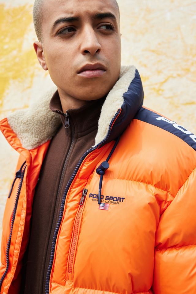 Polo Sport Orange Sailing Puffer Coat | Urban Outfitters UK