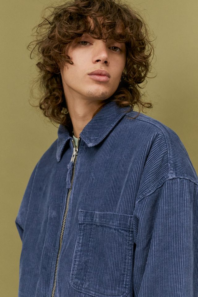 BDG Blue Borg Lined Corduroy Worker Jacket | Urban Outfitters UK