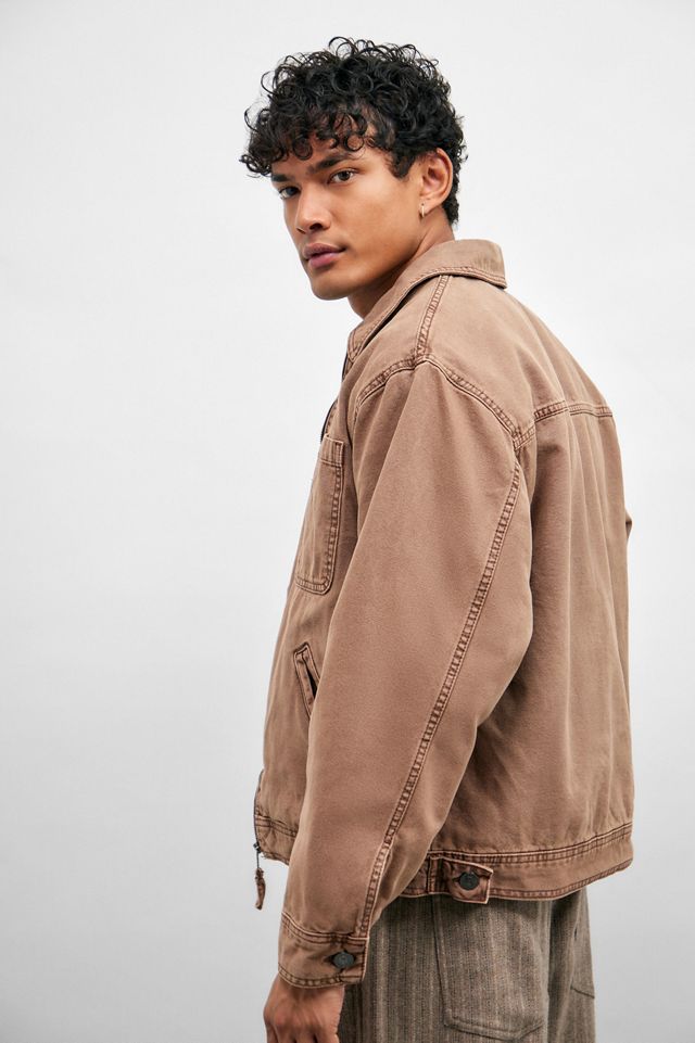 BDG BDG Alba Brown Zip-Through Worker Jacket Alba | Urban Outfitters UK