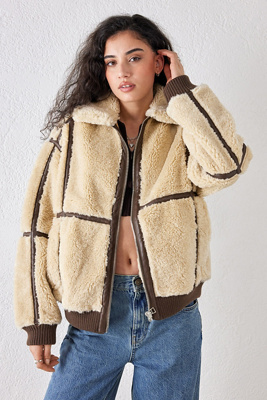 BDG Faux Shearling Flight Jacket | Urban Outfitters UK
