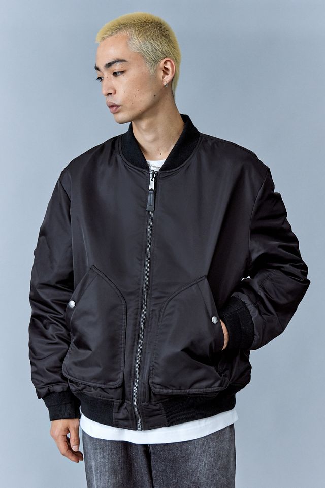 Diesel J-Mattan Black Reversible Bomber Jacket | Urban Outfitters UK