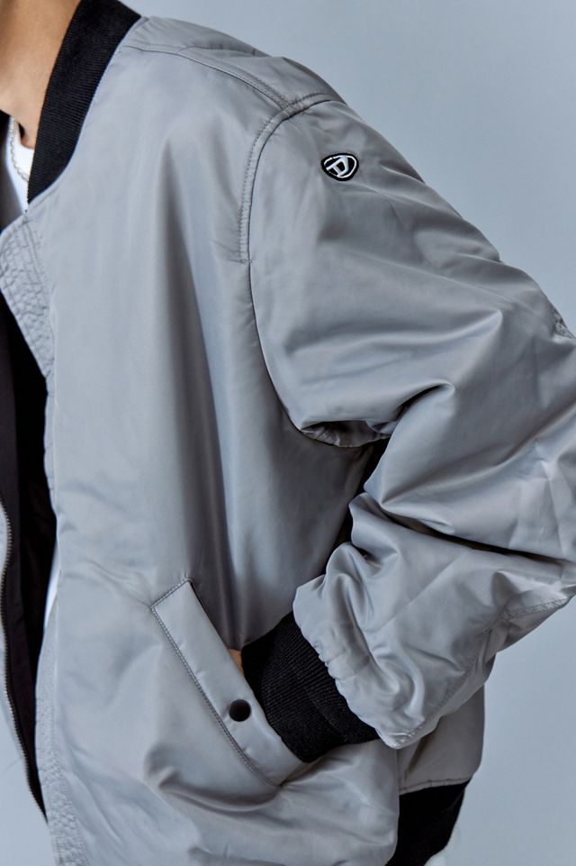 Diesel J-Mattan Black Reversible Bomber Jacket | Urban Outfitters UK