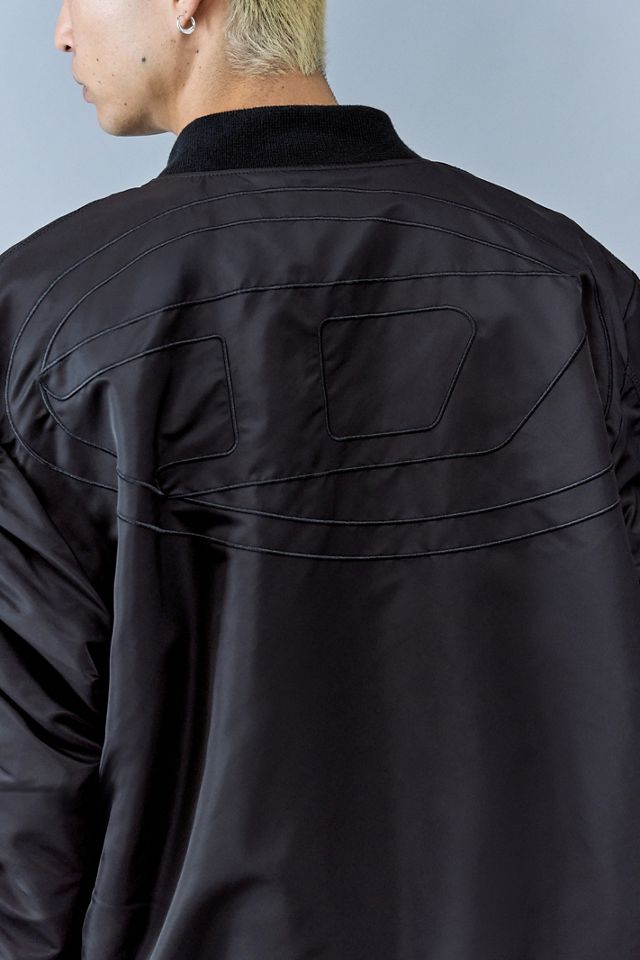Diesel J-Mattan Black Reversible Bomber Jacket | Urban Outfitters UK