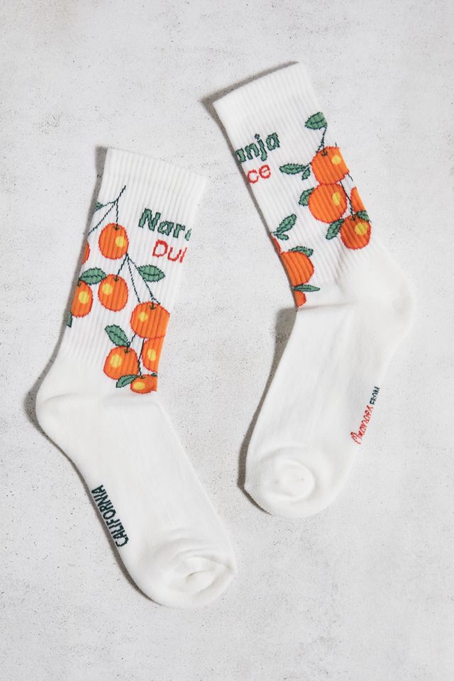 UO Oranges Socks | Urban Outfitters UK