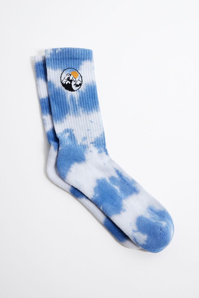 UO Blue Tie-Dye Hokusai Socks | Urban Outfitters UK