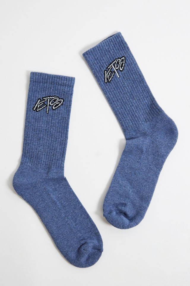 iets frans... Blue Script Socks | Urban Outfitters UK