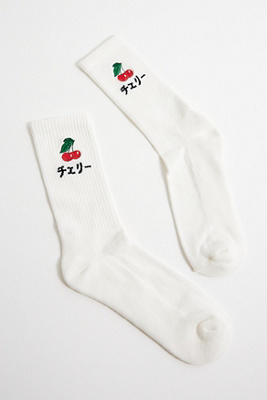 Cherry Embroidered Socks | Urban Outfitters UK