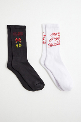 UO Christmas Jingle Bells Socks 2-Pack | Urban Outfitters UK