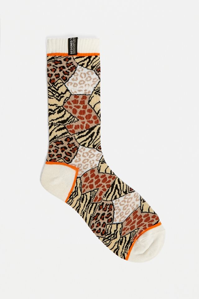 UO Animal Block Sport Socks 1-Pack | Urban Outfitters UK