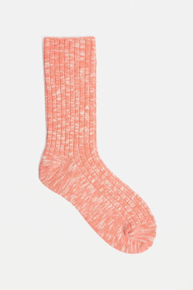 UO Pink Slub Socks 1-Pack | Urban Outfitters UK