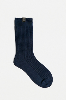 UO Navy Waffle Socks 1-Pack | Urban Outfitters UK