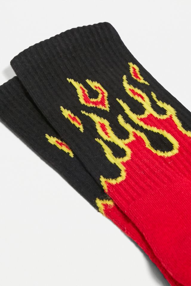 UO Red Flame Socks | Urban Outfitters UK